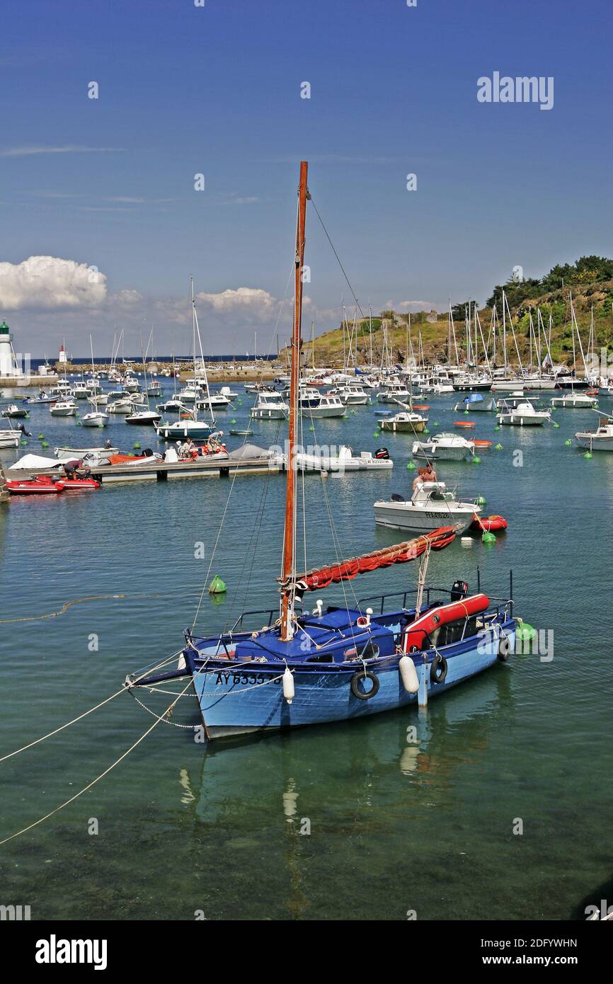 Belle-Ile, Sauzon, Port Stock Photo - Alamy