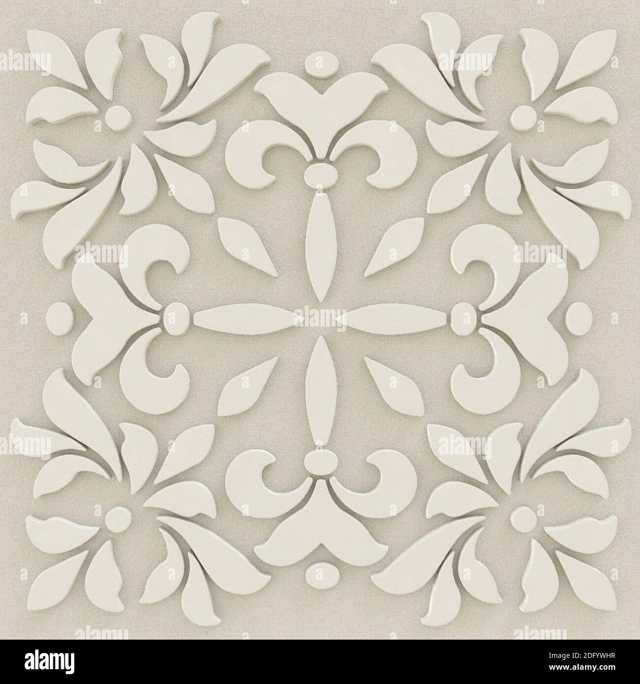 Ornamental Geometric Beige Color Leather Pattern Design Stock Photo - Alamy