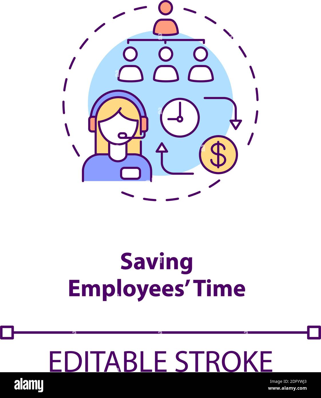 Saving employees time concept icon Stock Vector Image & Art - Alamy Saving employees time concept icon Stock Vector Image & Art - Alamy
