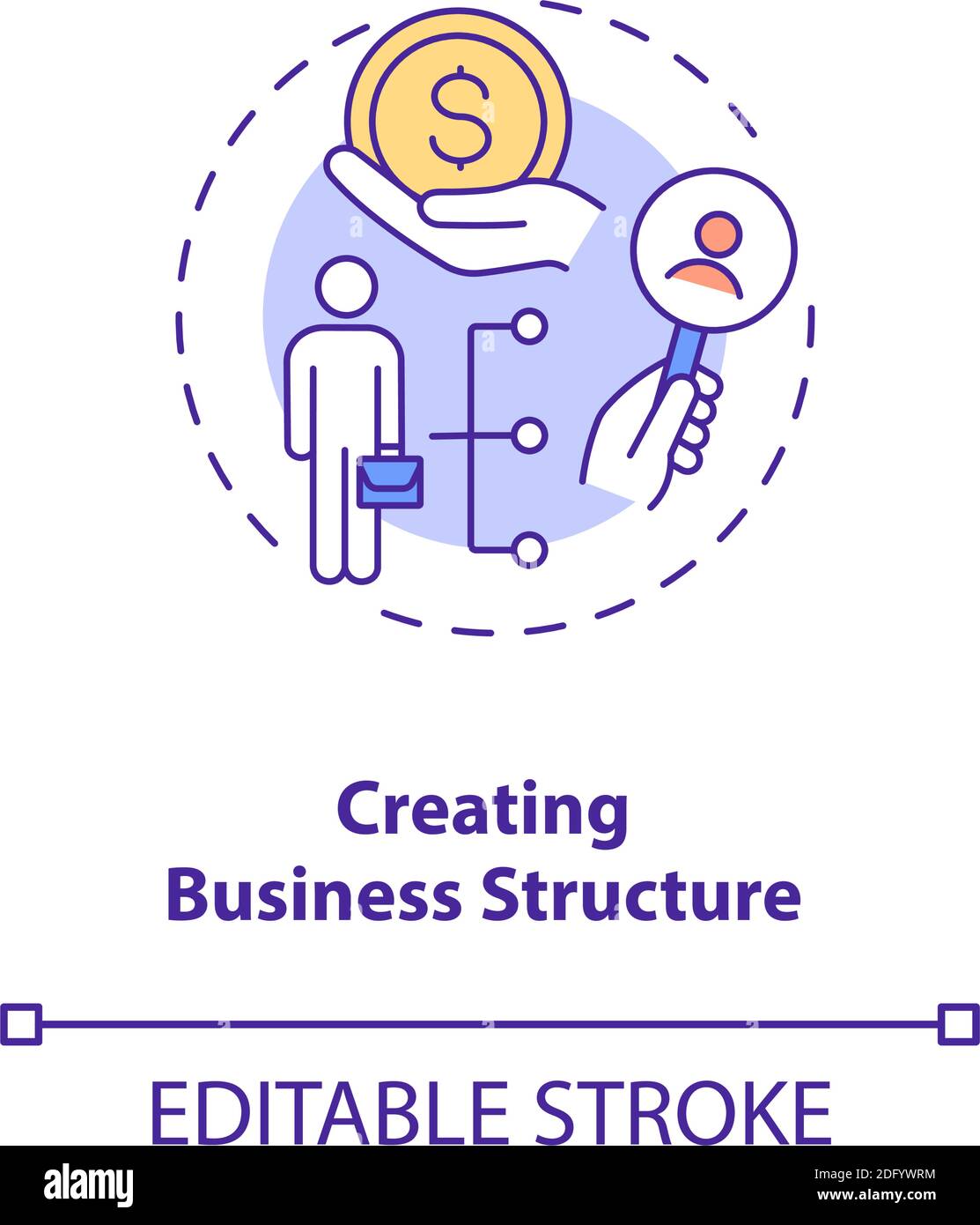 Creating business structure concept icon Stock Vector Image & Art - Alamy