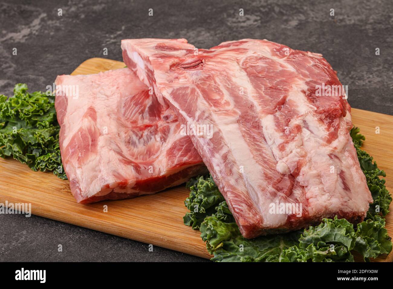 Raw pork ribs for tasty cooking Stock Photo - Alamy