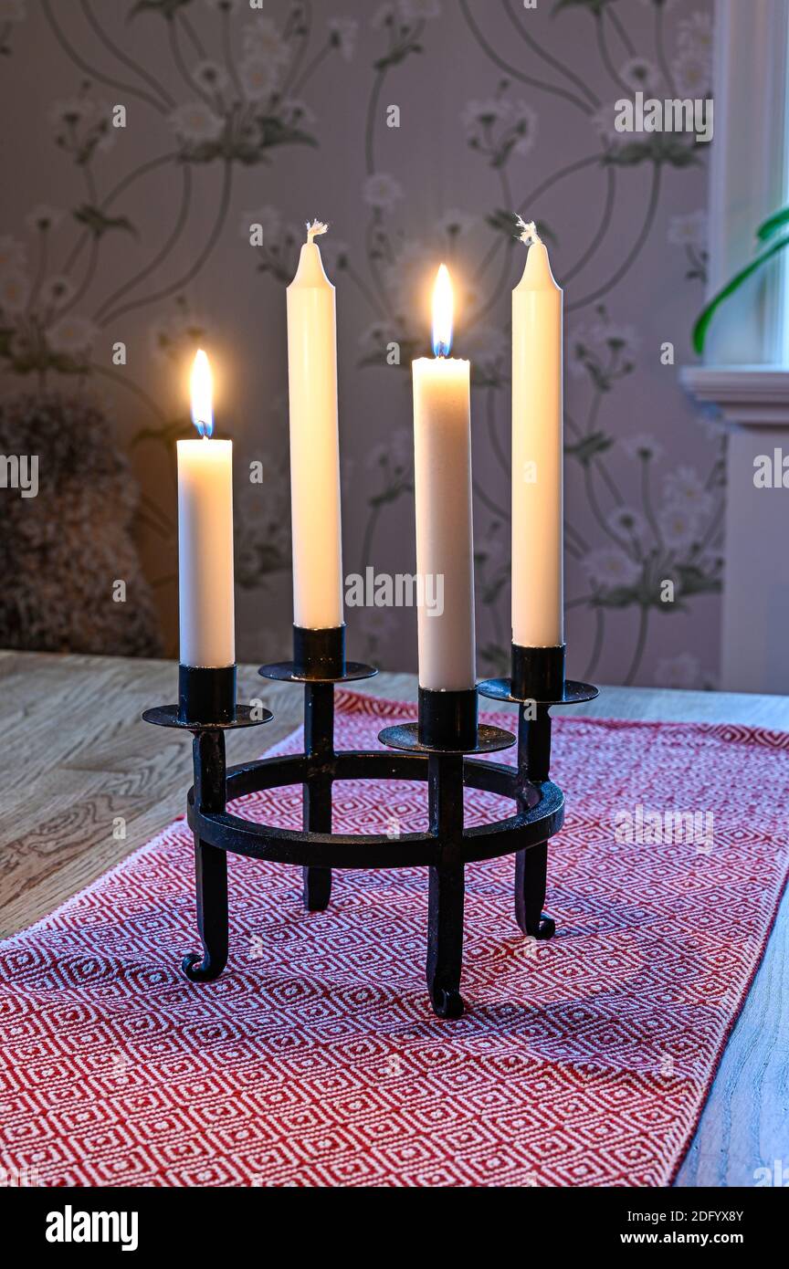 Advent candlestick hi-res stock photography and images - Alamy