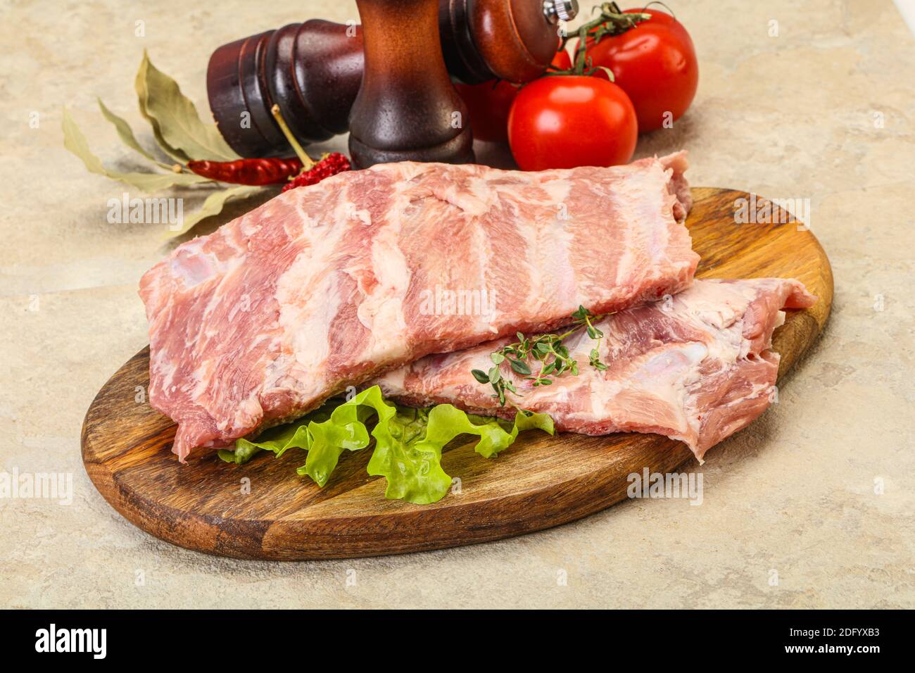 Raw pork ribs meat for cooking Stock Photo - Alamy