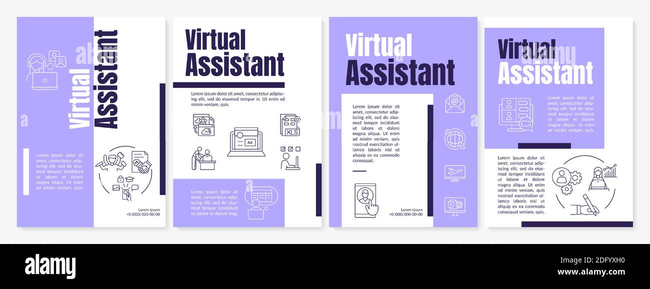 Virtual assistant brochure template Stock Vector Image & Art - Alamy