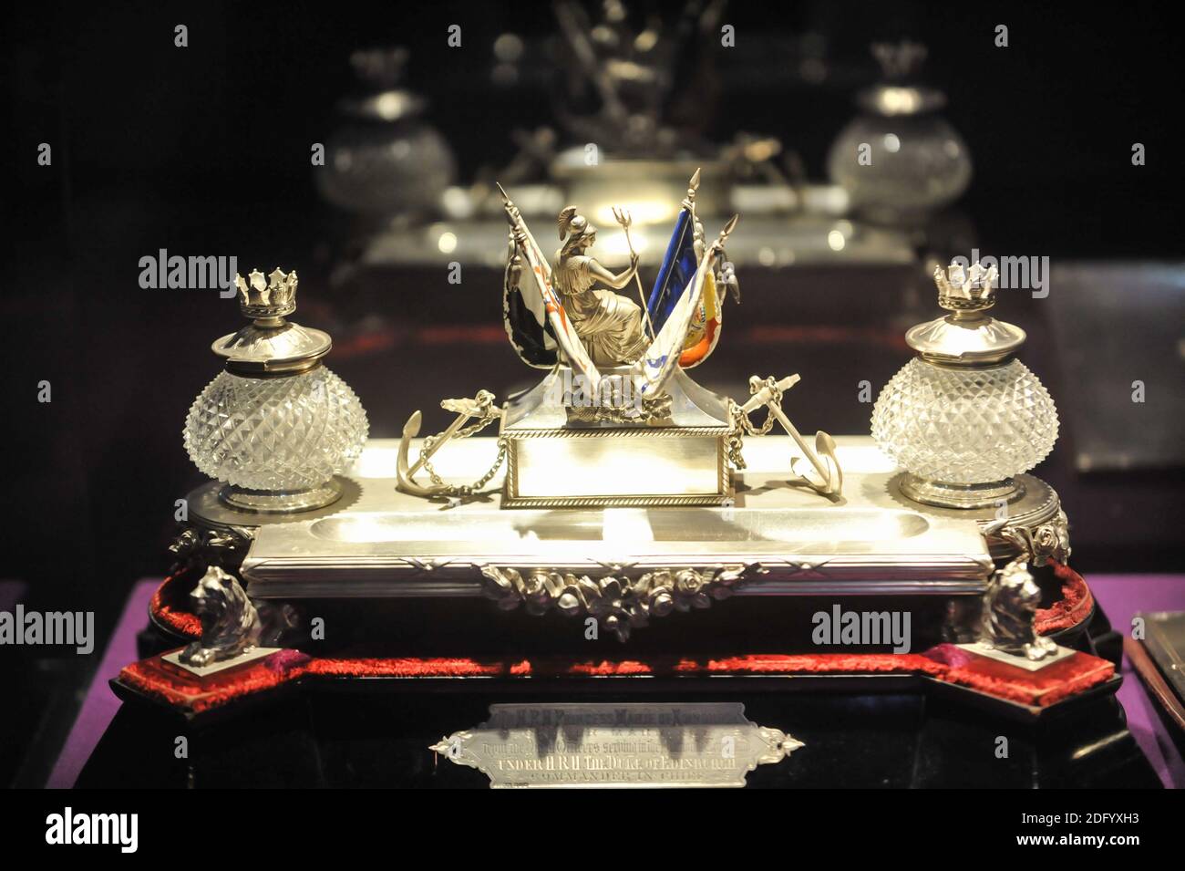 Bucharest, Romania - April 11, 2012: Items of the Romanian treasure ...