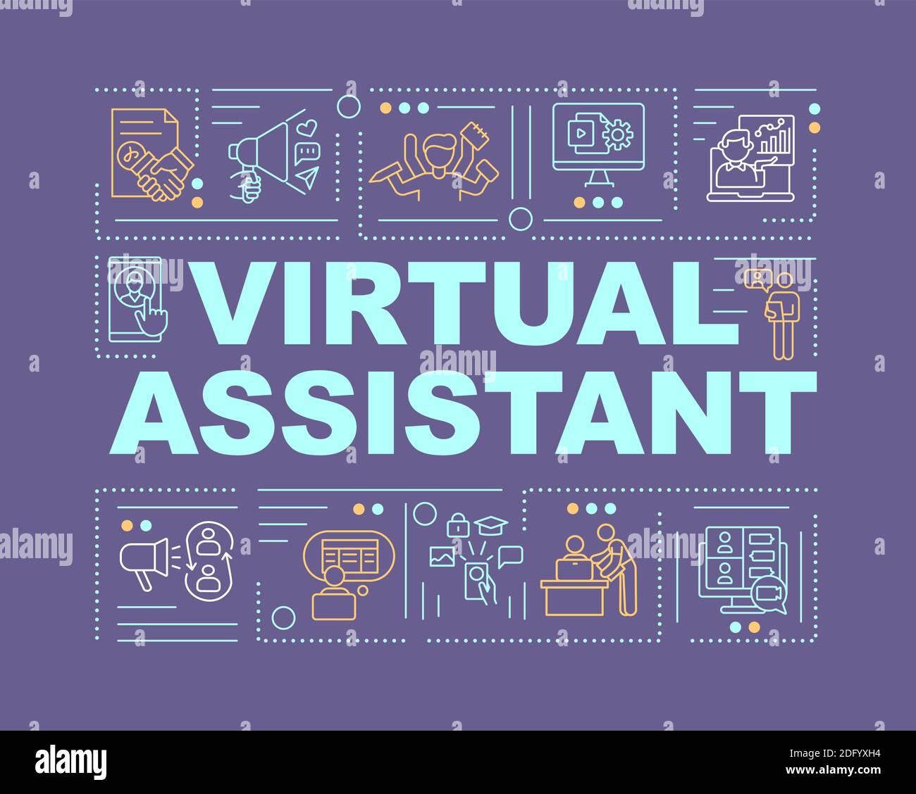 Virtual assistant word concepts banner Stock Vector Image & Art - Alamy