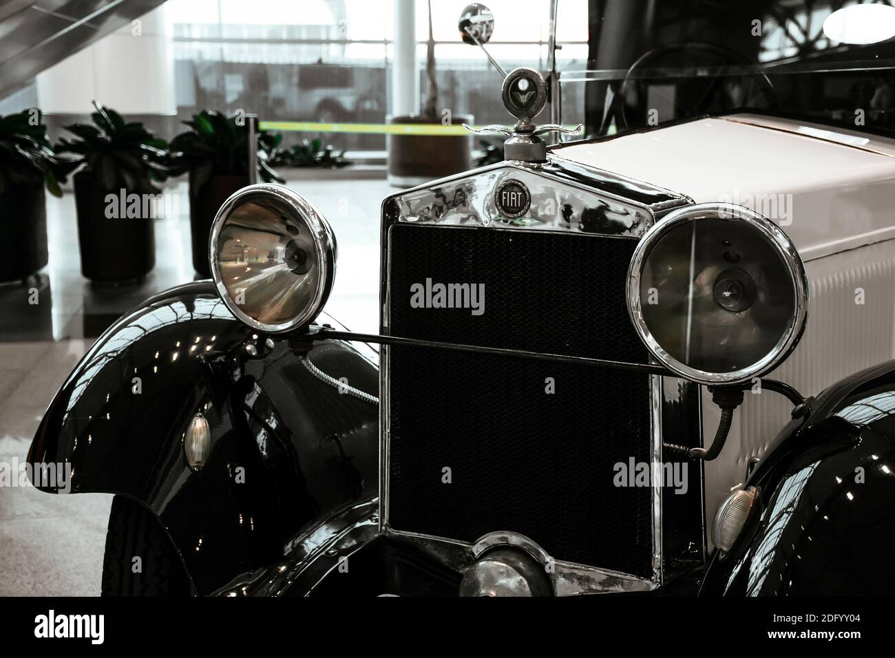 4 June 2019, Torino, Italy: vehicle grille and headlights closeup of ...