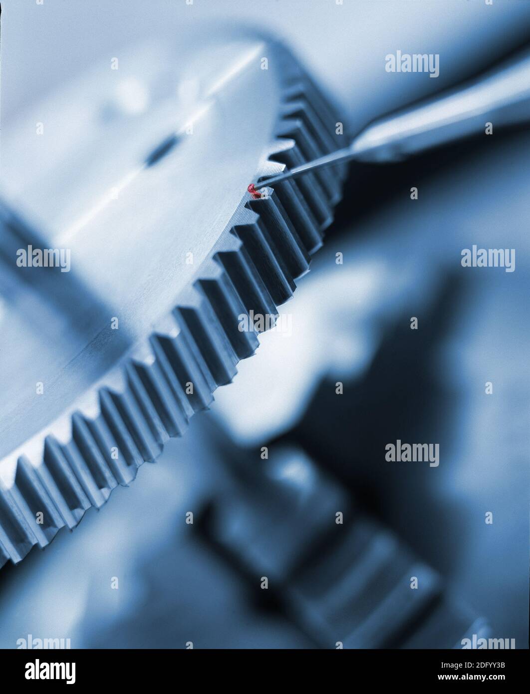 Gear wheel with probe Stock Photo - Alamy