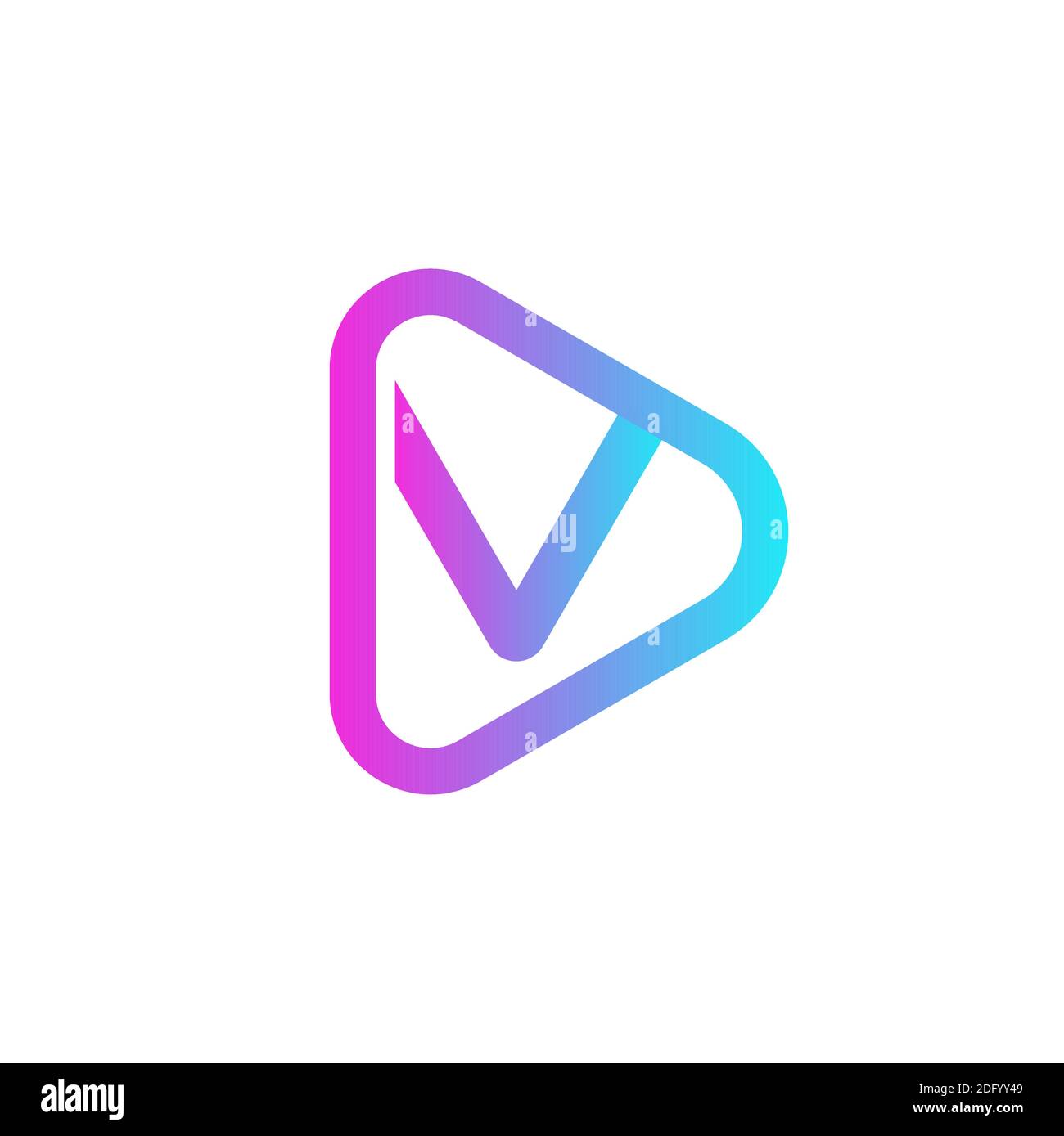 Button Letter V Vector