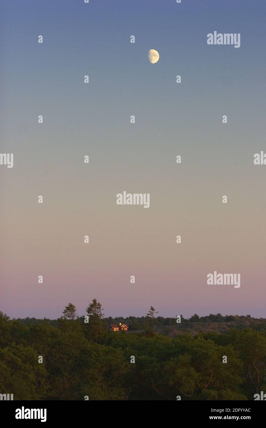 Moon over baltic sea hi-res stock photography and images - Alamy