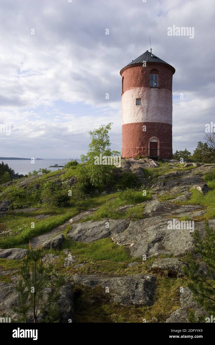 Lighthouse of Arholma, Sweden Stock Photo - Alamy