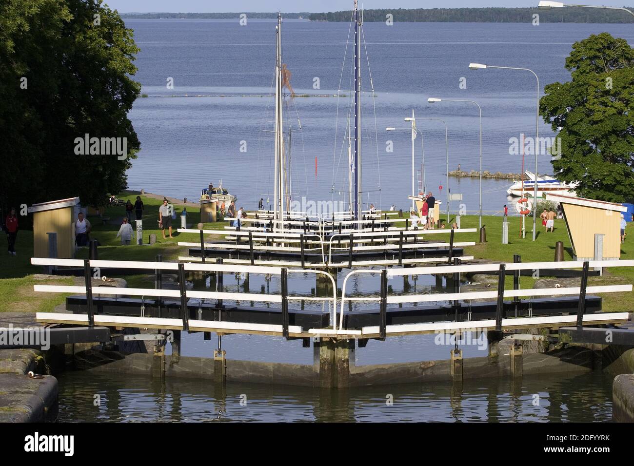 Lock in the famous Goetakanal, Sweden Stock Photo - Alamy