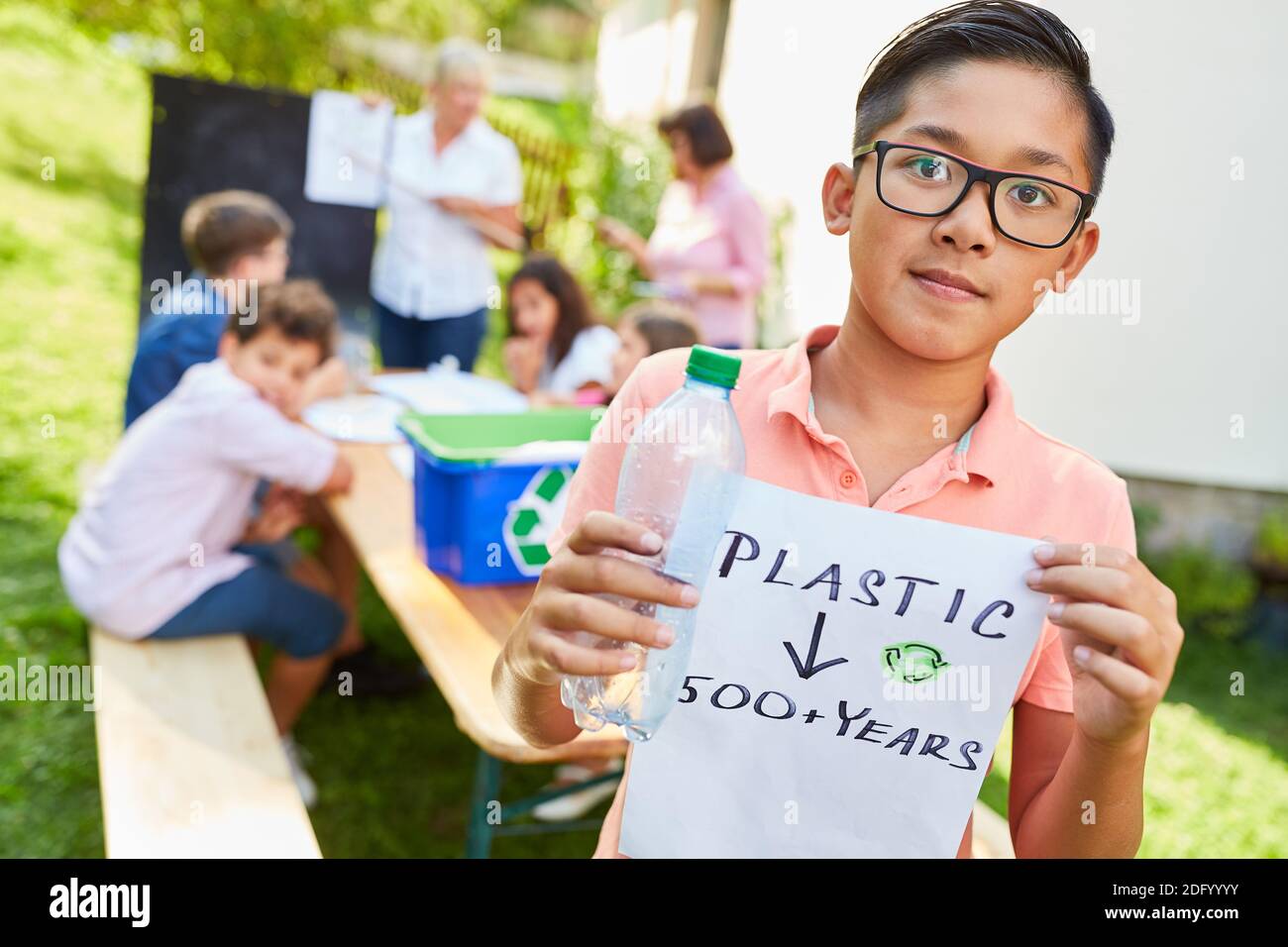 Child as an activist and environmentalist in a recycling project for ...
