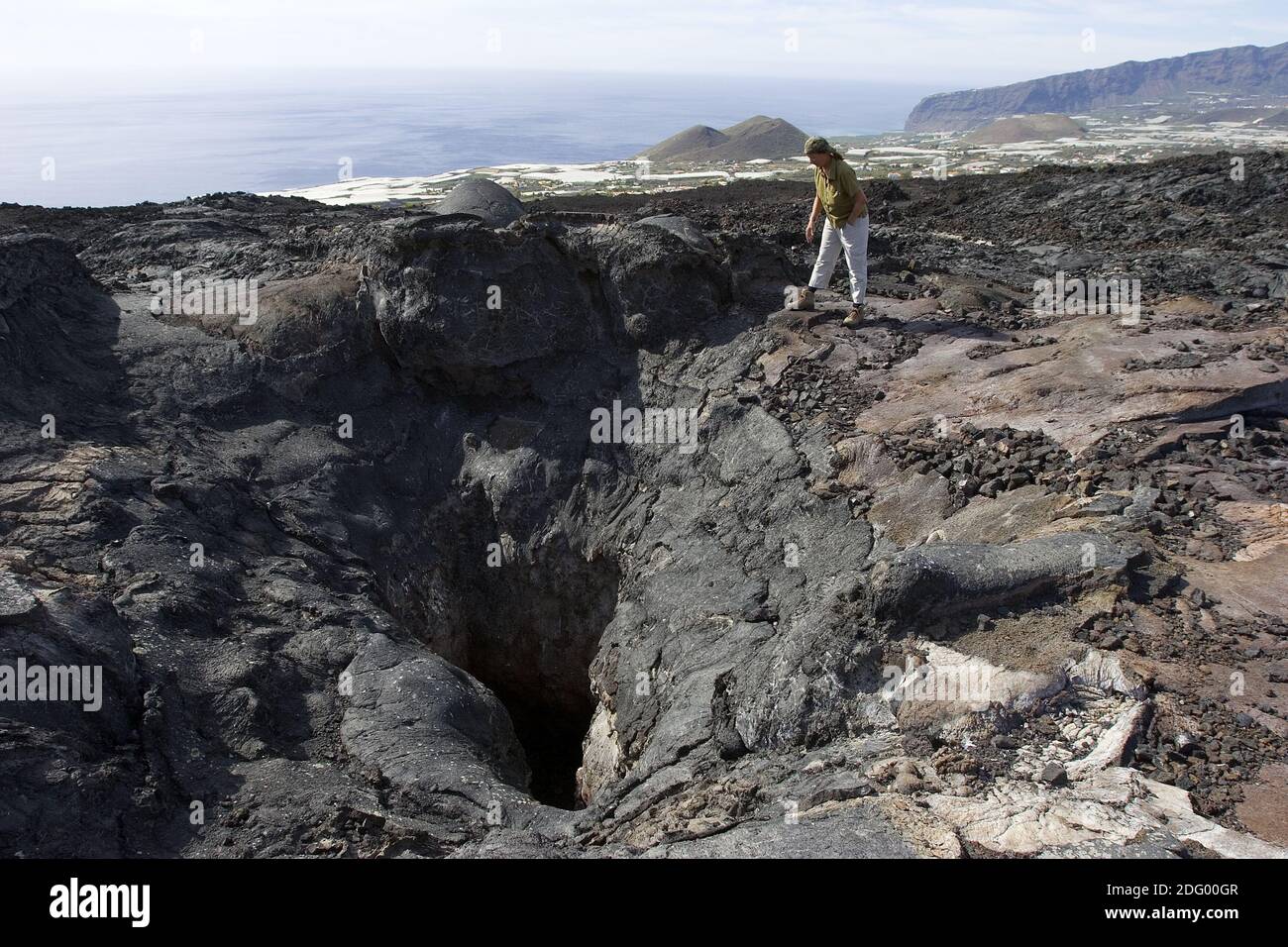 Vulcanic lava cavern, canary Islands Stock Photo - Alamy
