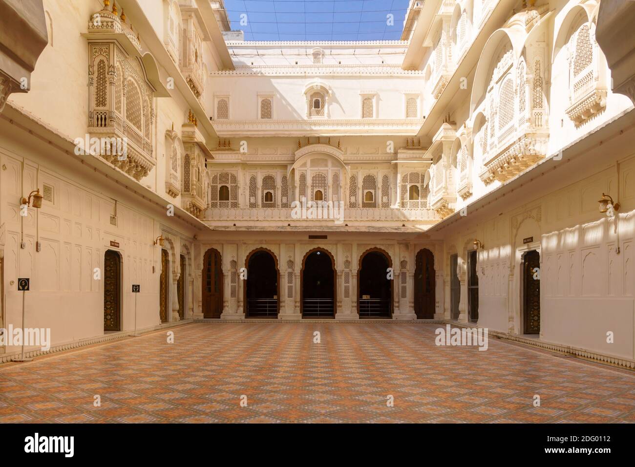 Horizontal View Of Anup Mahal Which Has Ornate Wooden Ceilings With ...
