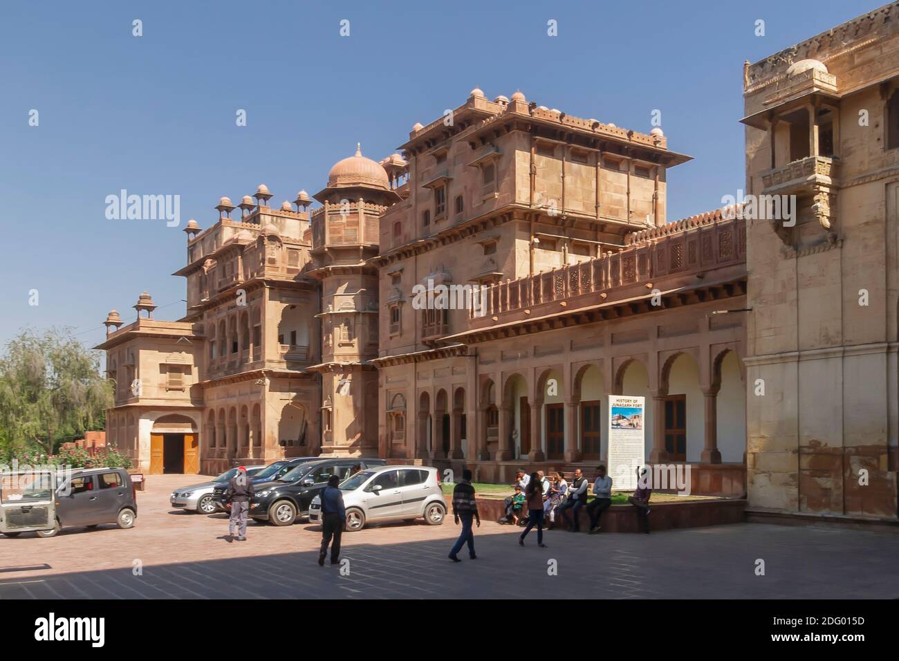 Front And Interior View Of Junagarh Fort Architecture Stock Photo - Alamy