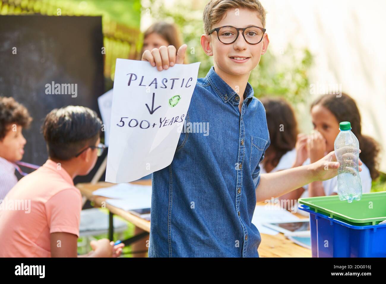 Children learn about plastic waste and environmental protection during ...