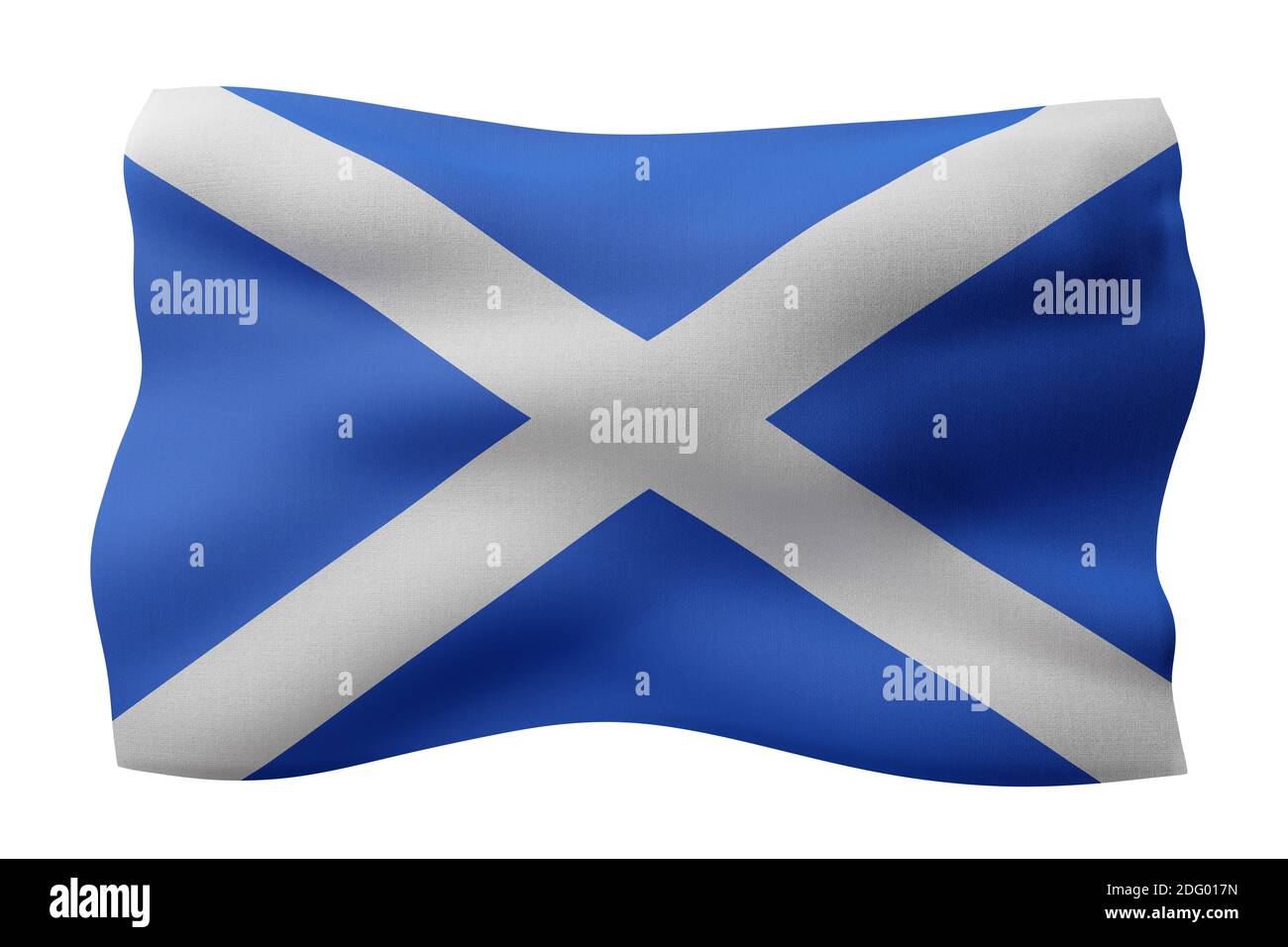 3d rendering of a Scotland flag isolated on white background Stock ...