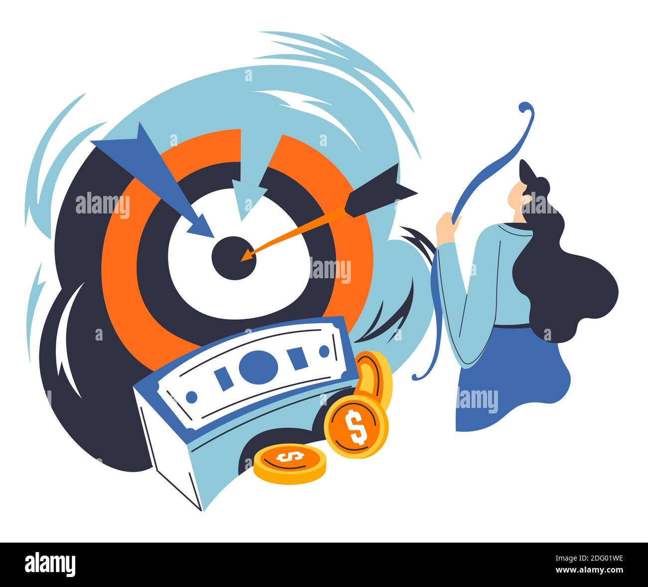 Budget planning and saving money for aims vector Stock Vector Image ...