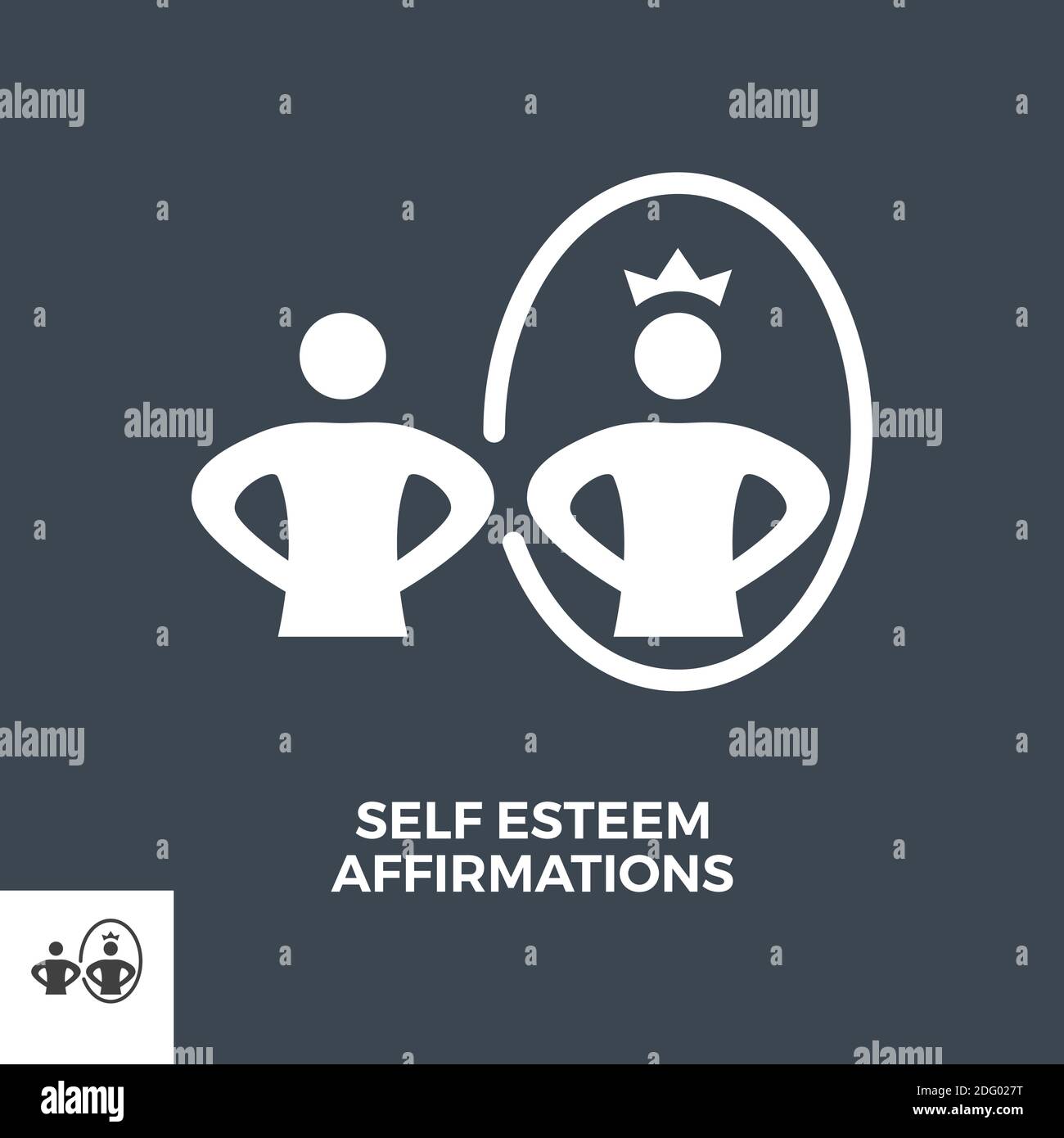 Self Esteem Affirmations Glyph Vector Icon Stock Vector Image & Art - Alamy