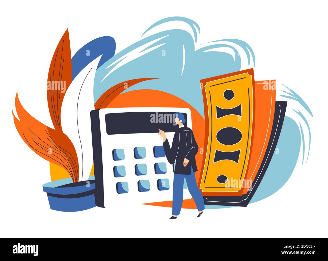 Planning of budget and financial assets vector Stock Vector Image & Art ...