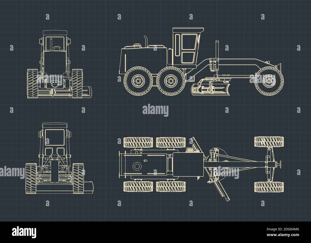 Road grader Stock Vector Images - Alamy