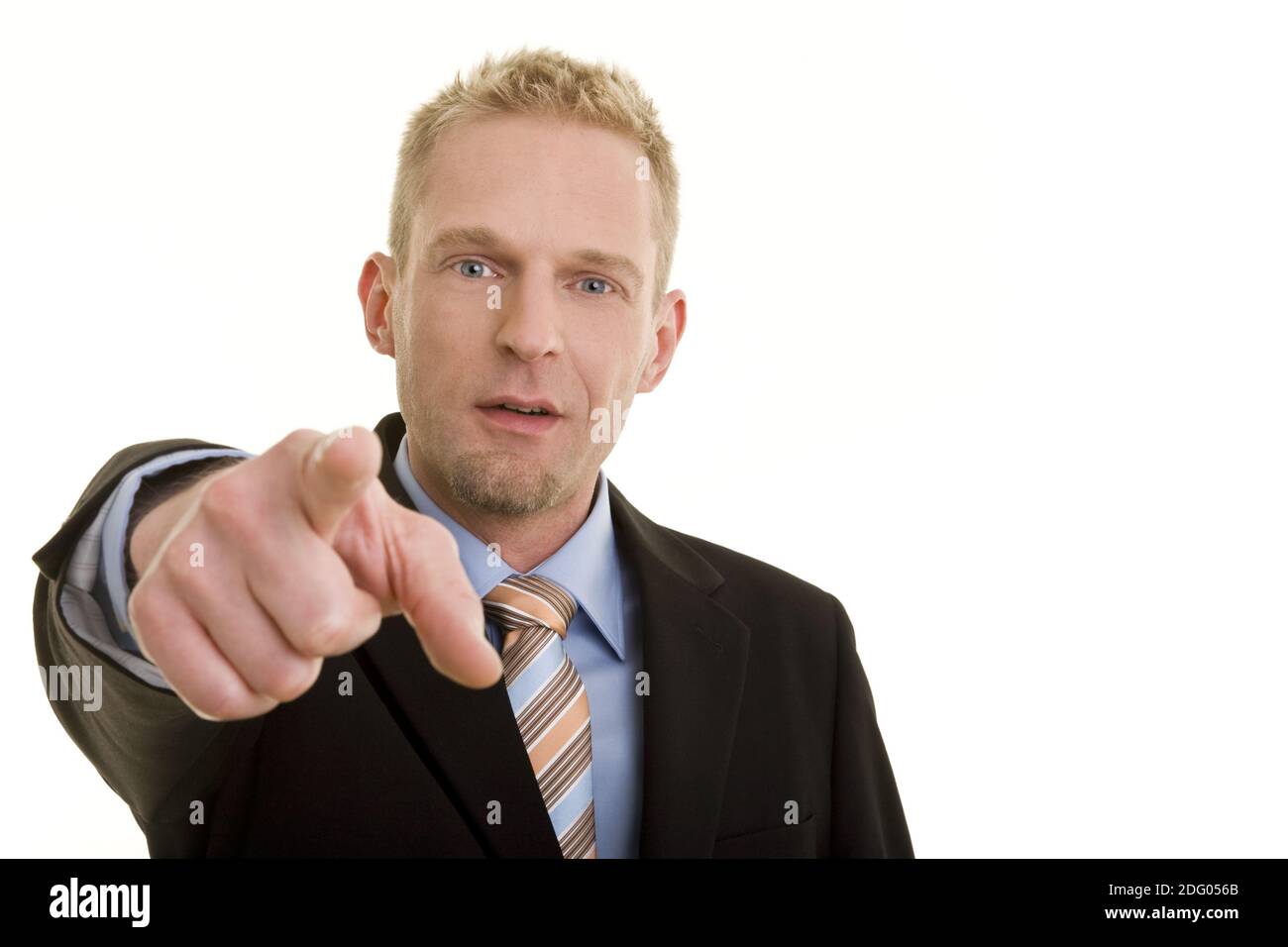 Finger pointing forward Stock Photo - Alamy