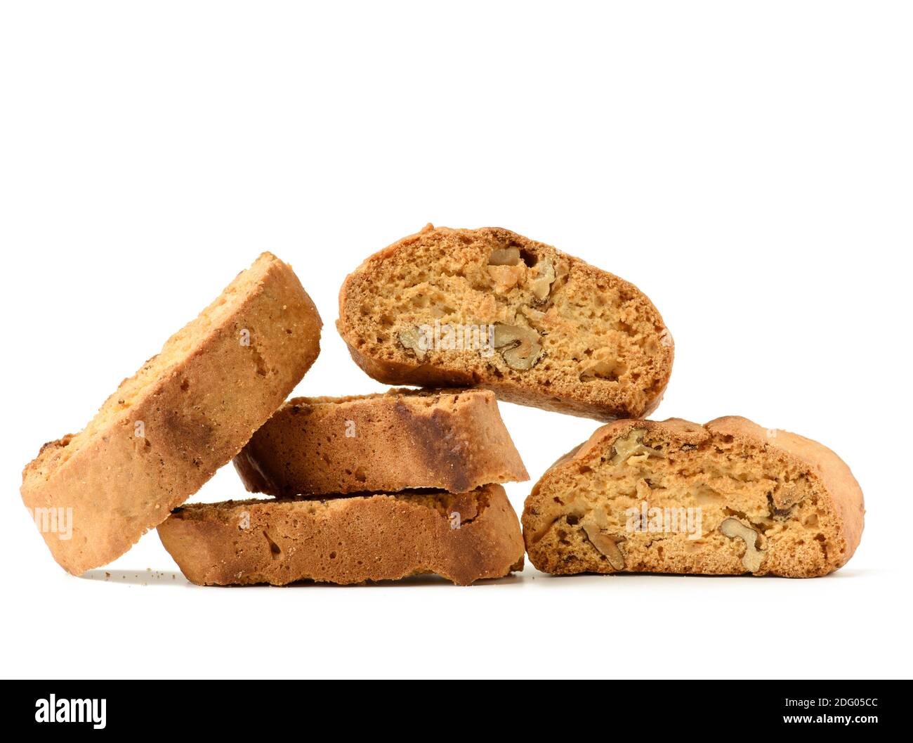 baked piece Italian almond biscotti, cantuccini cookies, traditional ...