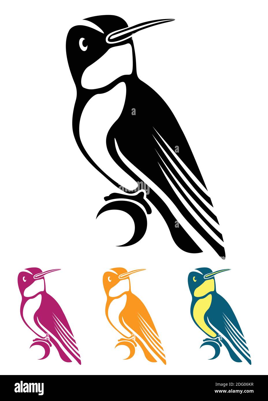 Stylized vector illustration of a hummingbird Stock Vector Image & Art ...