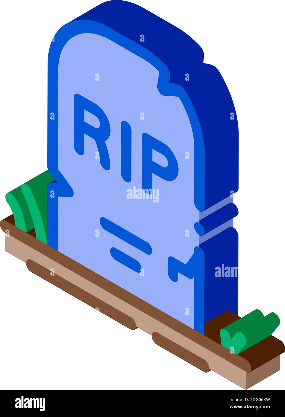 halloween rip tombstone isometric icon vector illustration Stock Vector ...