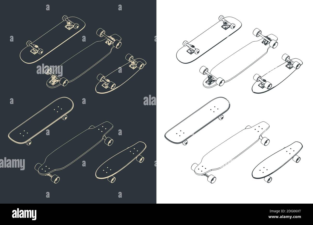 Stylized vector illustration on the theme of skateboarding. Skateboards ...