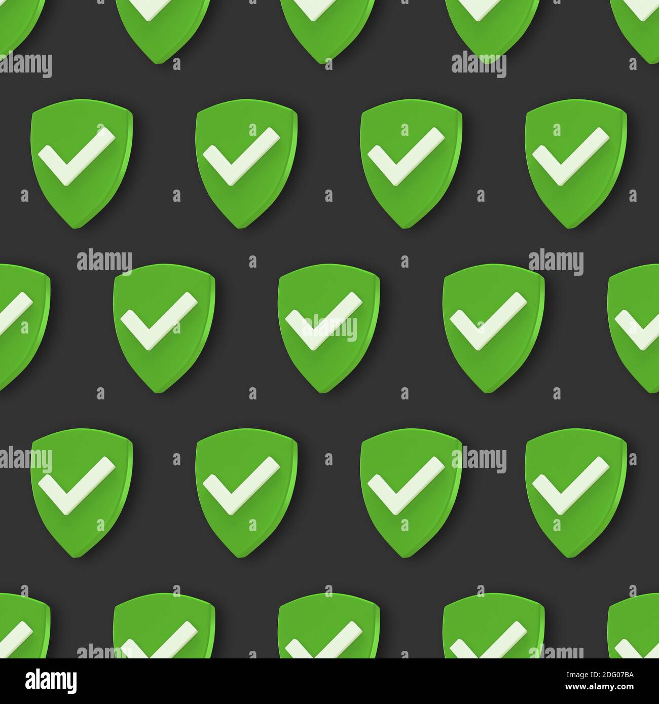 Protection shield seamless pattern. Security check Icon. Tick mark ...