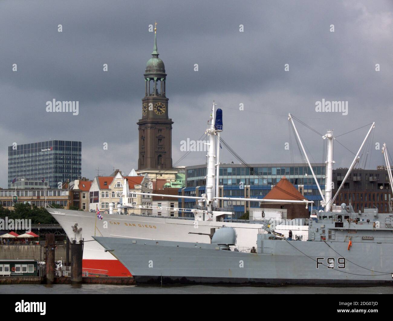 Cap San Diego and HMS Cornwall Stock Photo - Alamy