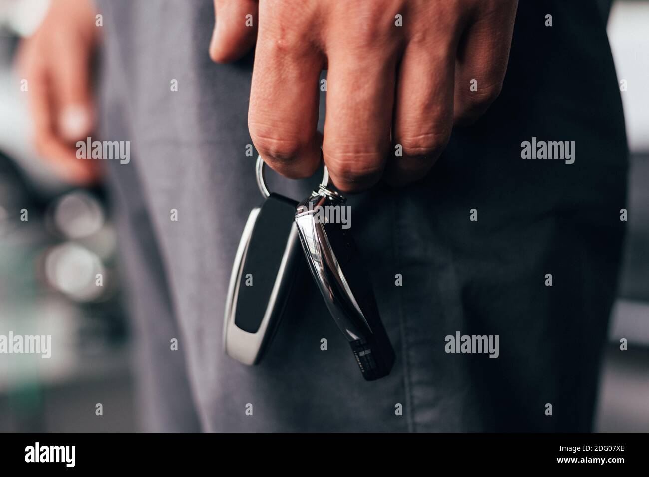 male hands with car key Stock Photo - Alamy