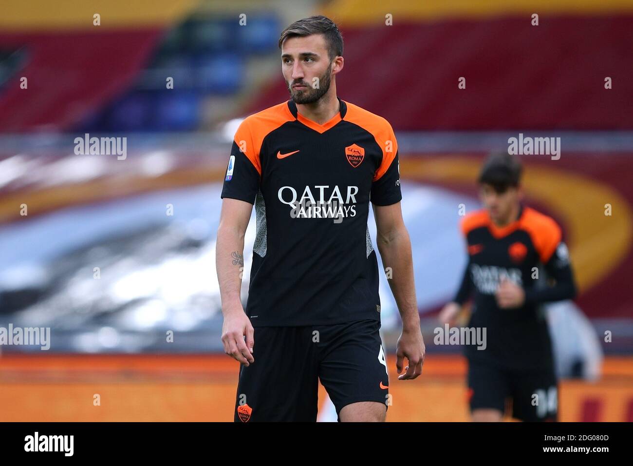 Bryan Cristante of Roma reacts during the Italian championship Serie A ...