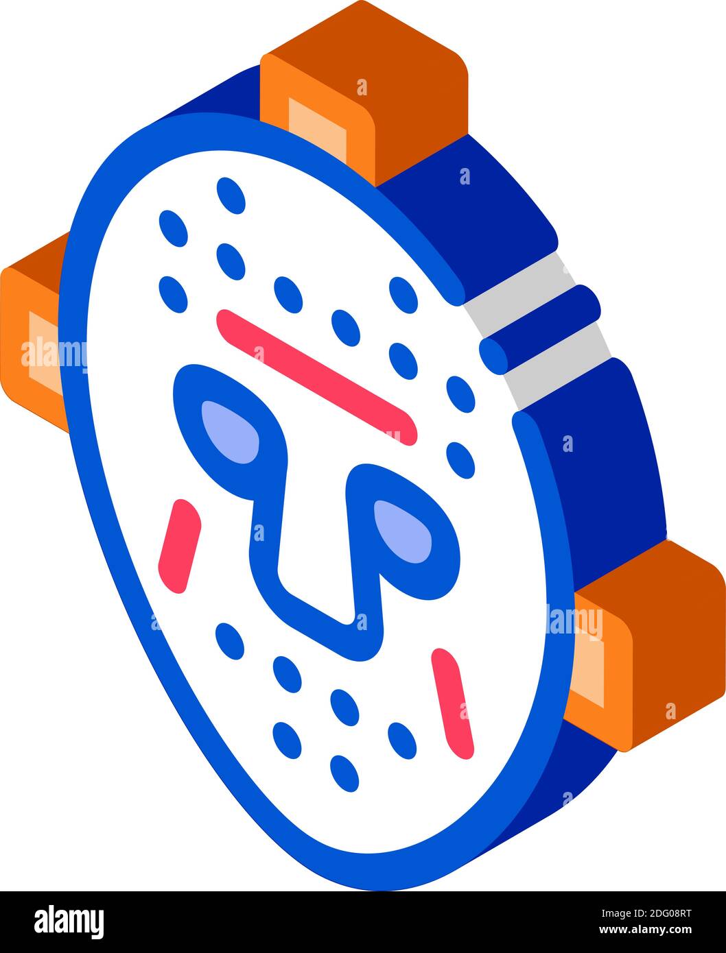 halloween mask isometric icon vector illustration color Stock Vector ...