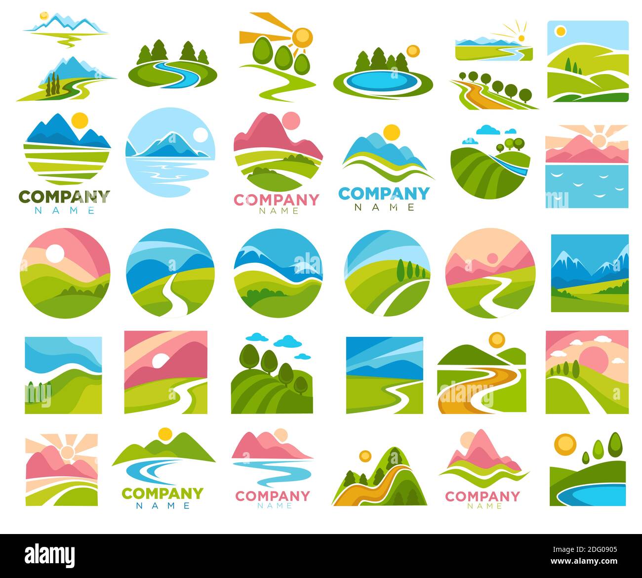 Summer woodland path in Stock Vector Images - Alamy