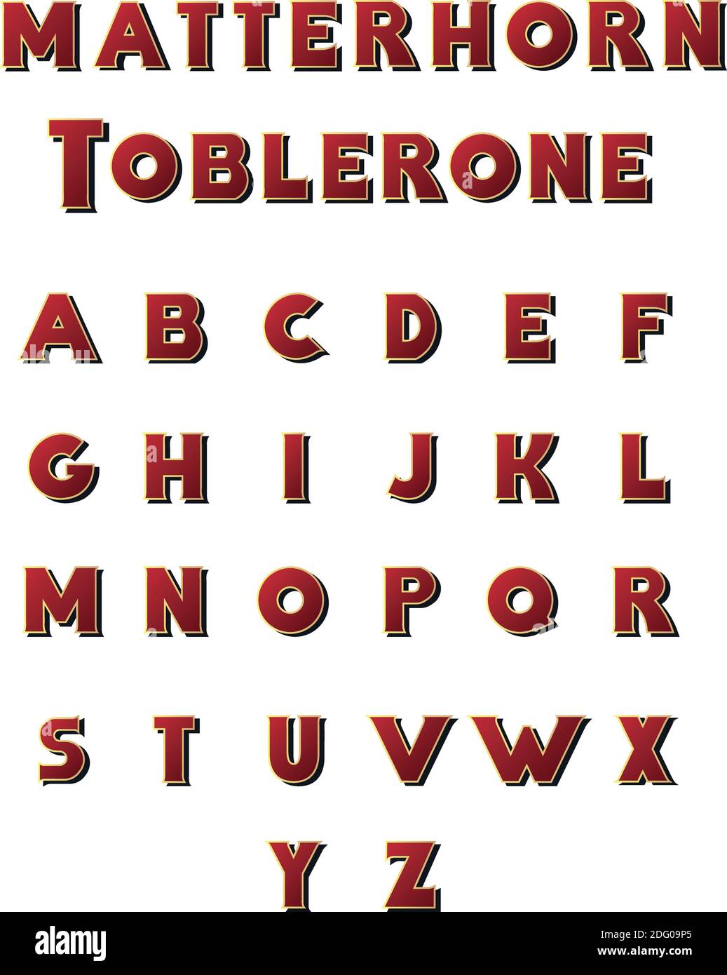 Vector alphabet creative font decoration, red alphabet set a to z Stock ...