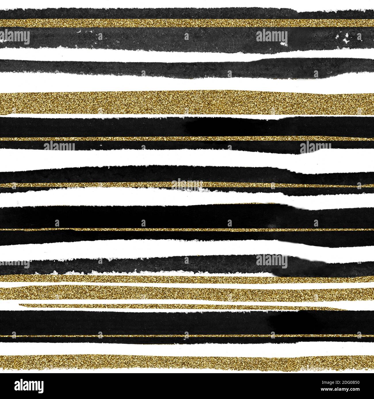 Pattern watercolor stripes black color with golden textured Stock Photo ...