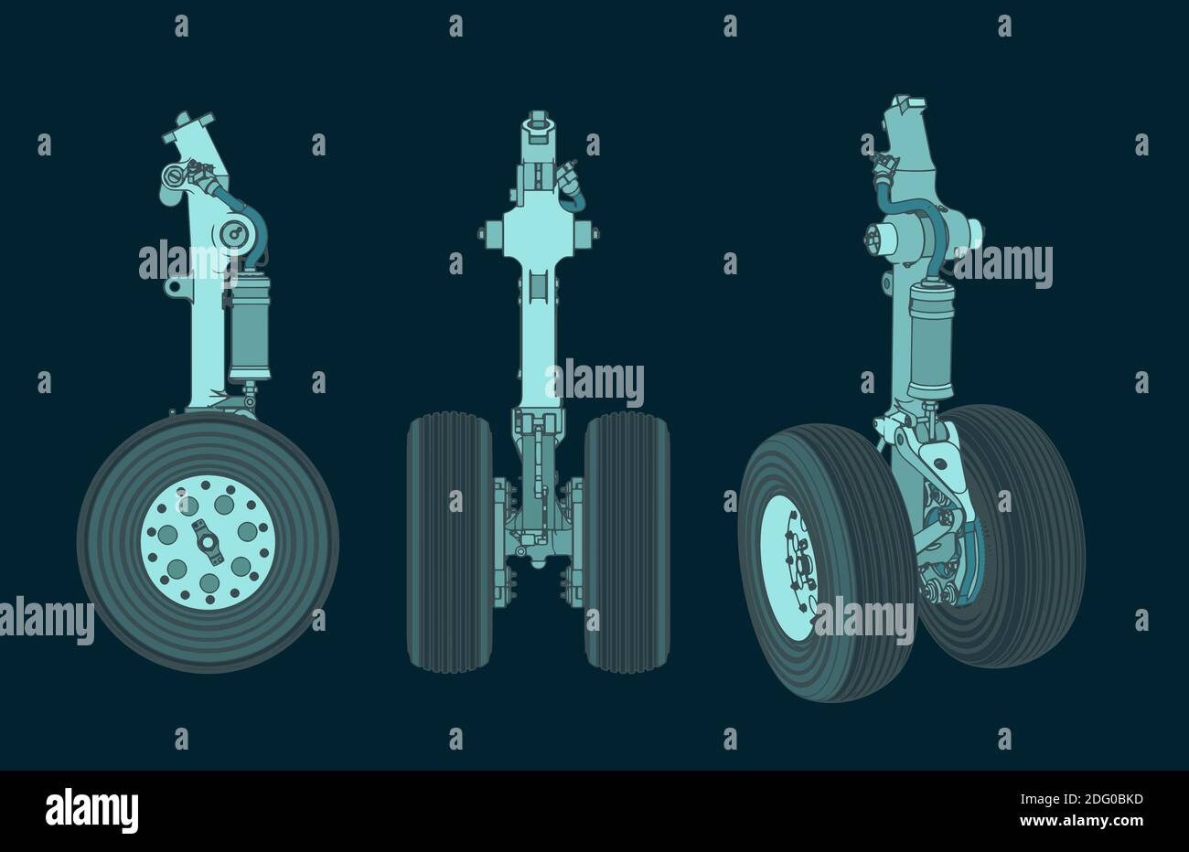 Stylized vector illustration of color drawings of the front landing ...