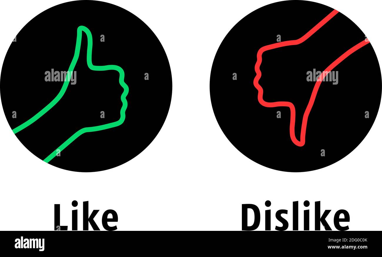 like or dislike round simple logo Stock Vector Image & Art - Alamy