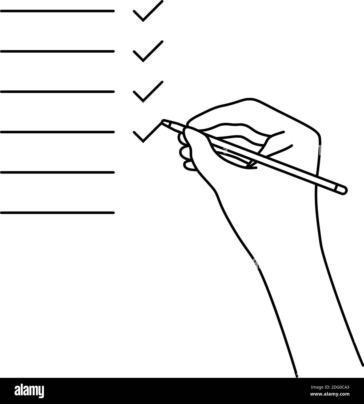 check list inspection with linear hand Stock Vector Image & Art - Alamy