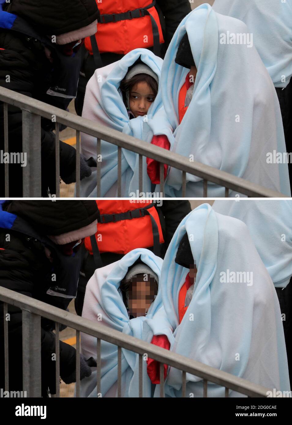 Note to eds: The picture at the bottom has been pixelated as the PA ...