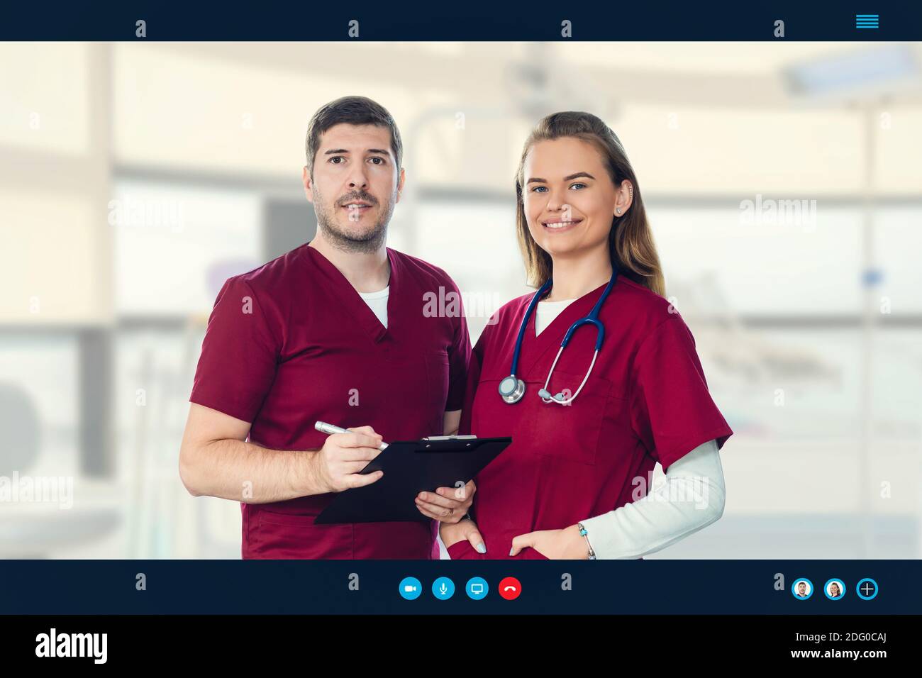 Video call doctor hi-res stock photography and images - Alamy