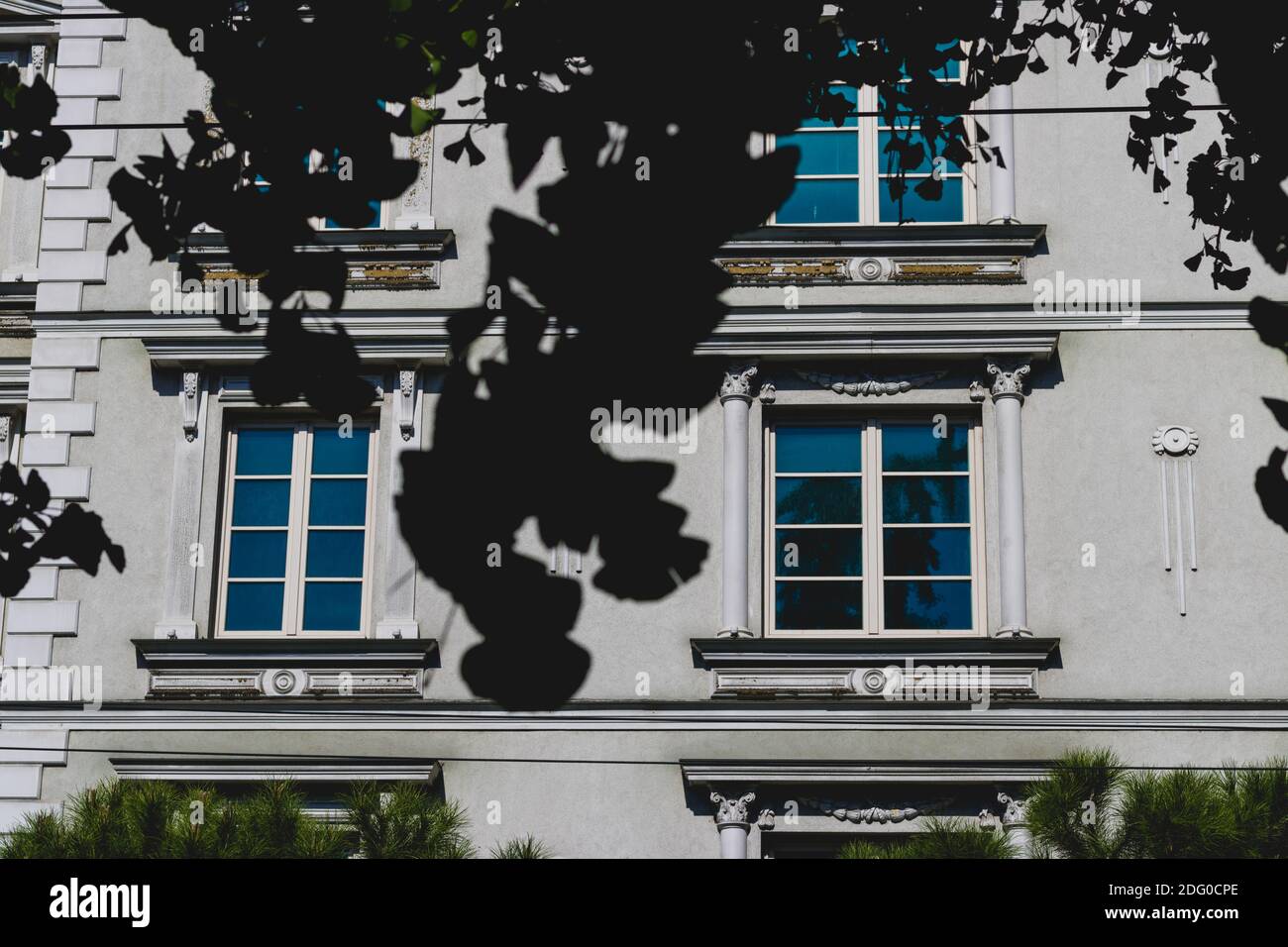 City space in Bulgaria. The blue windows Stock Photo - Alamy