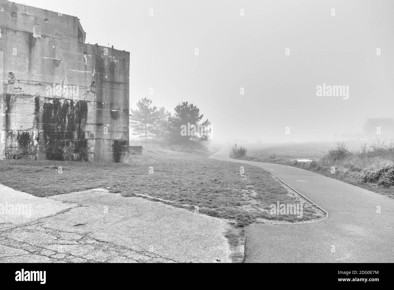World War 2 Quick Fire battery at Gunner Park, Shoeburyness on a Cold ...