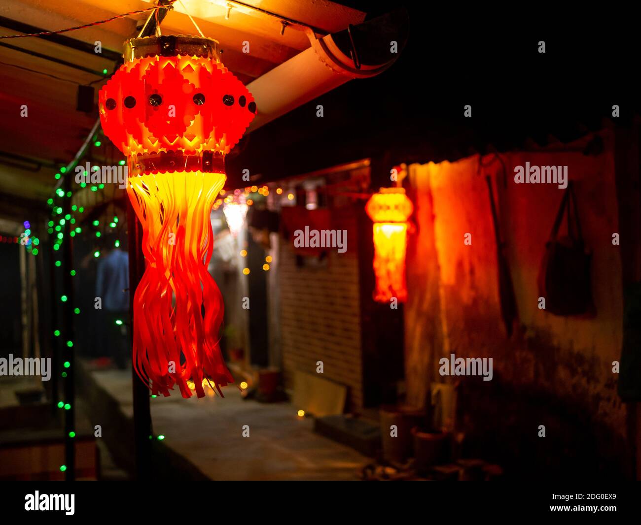 Diwali decorative lamps/Akash Kandil/Lantern lights hanging outside ...