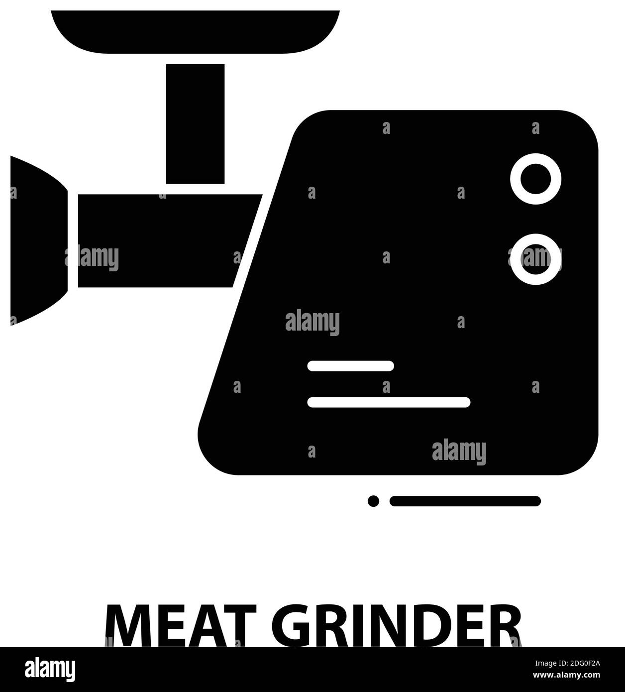 meat grinder icon, black vector sign with editable strokes, concept ...