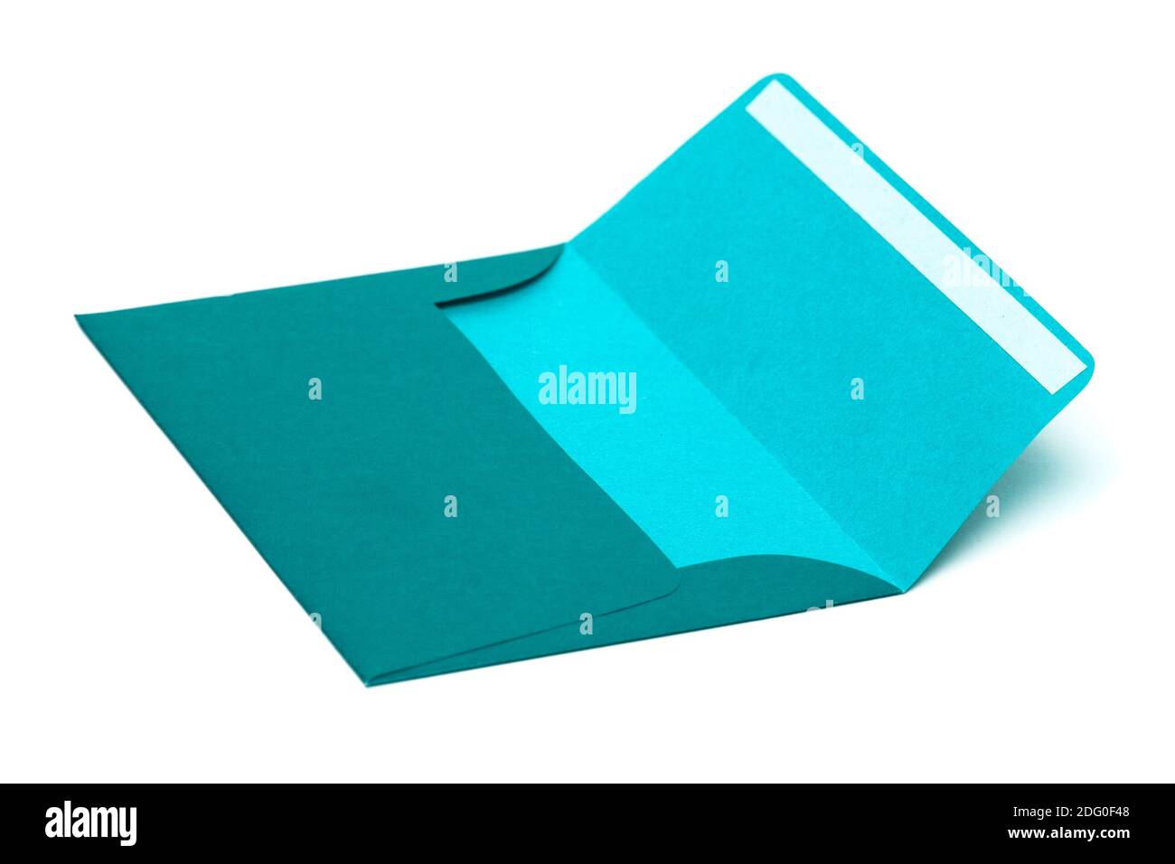 Blue envelope isolated on white background Stock Photo - Alamy