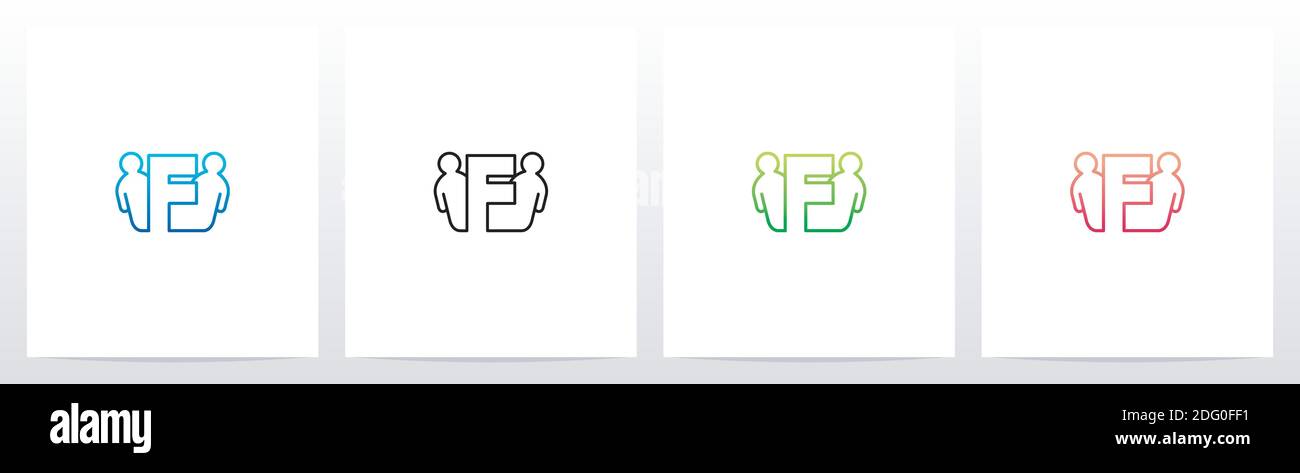 Humans Besides Letter Logo Design F Stock Vector Image & Art - Alamy